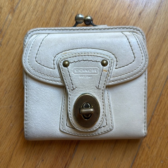 Coach | Bags | Coach Small Trifold Wallet With Legacy Stripes | Poshmark